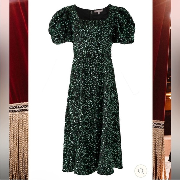 Ivy City Co | Dresses | Ivy City Co Green Sequin Midi Dress | Poshmark